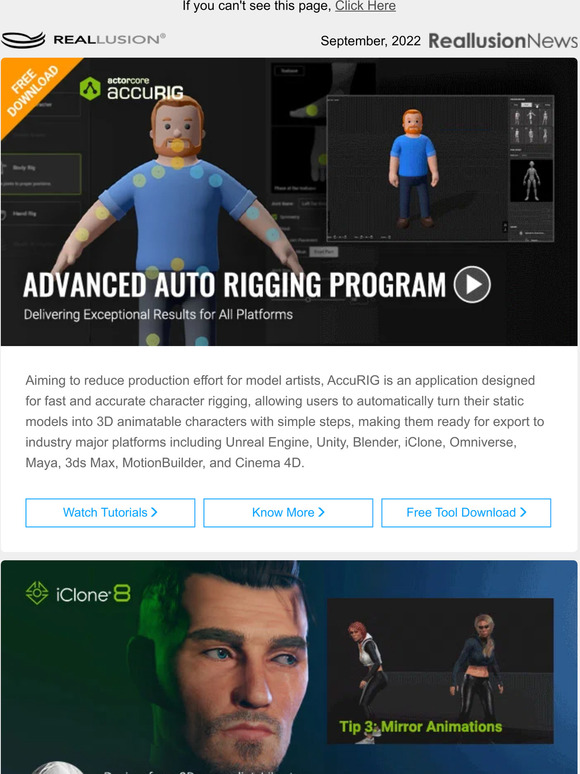 Reallusion: Free Auto-Rigging Tool and Characters! Turn Static Models into Animatable Actors ...