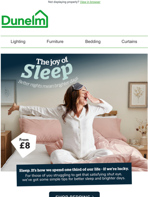 Dunelm: Better sleep starts here | Milled