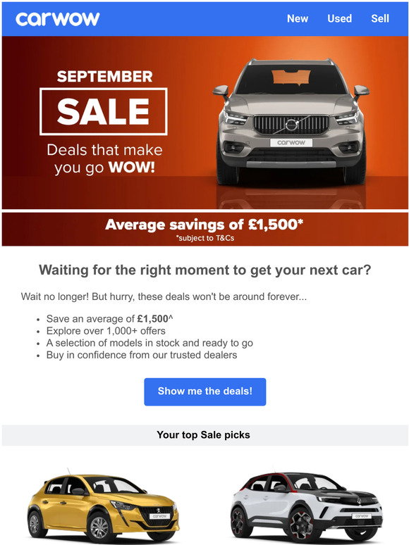 Carwow: The SALE you've been waiting for! | Milled