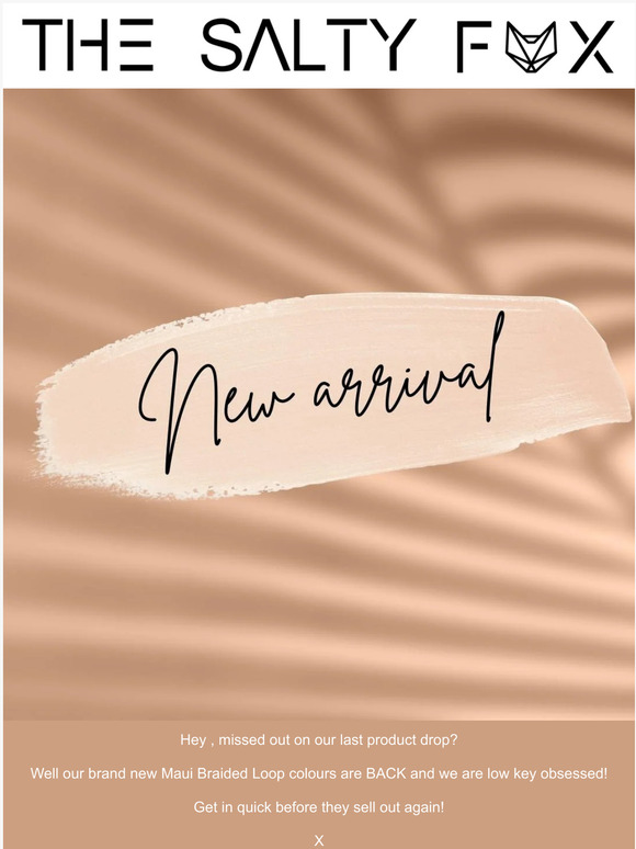 The Salty Fox: NEW COLOURS | Maui Braided Loop 🤍⌚ | Milled