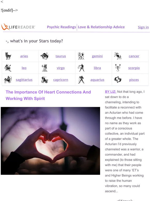 LifeReader: ☆ The Importance Of Heart Connections And Working With ...