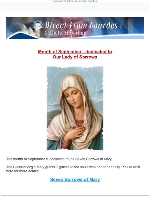 Catholic Gift Shop: This month's Prayer - Our Lady of Sorrows grants 7 ...