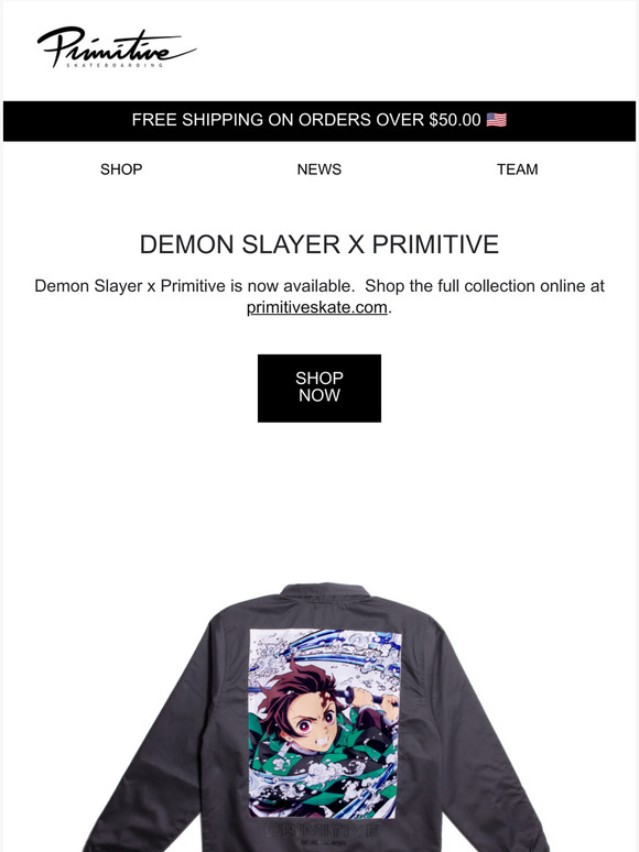 Primitive Skateboarding: Demon Slayer x Primitive | Milled
