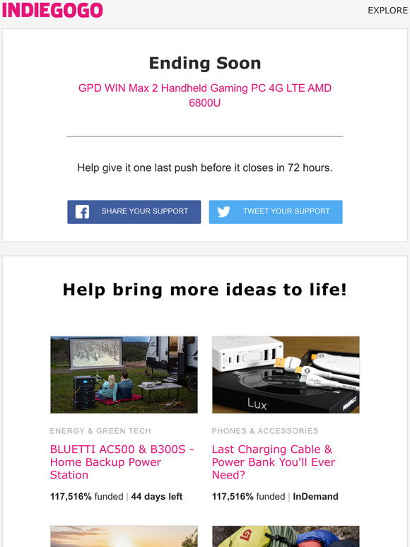 Indiegogo: Ending Soon: GPD WIN Max 2 Handheld Gaming PC 4G LTE AMD ...