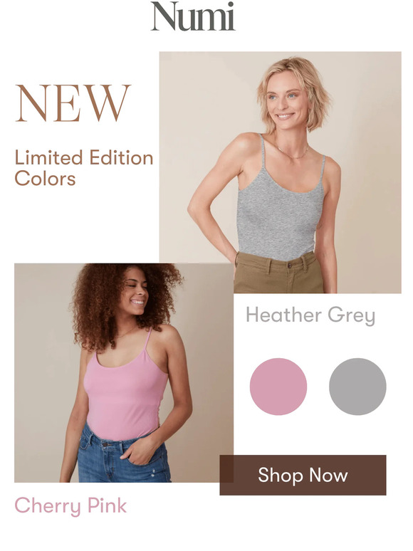 Numi: Shelf Bra Cami Now Available in TWO New Colors! | Milled