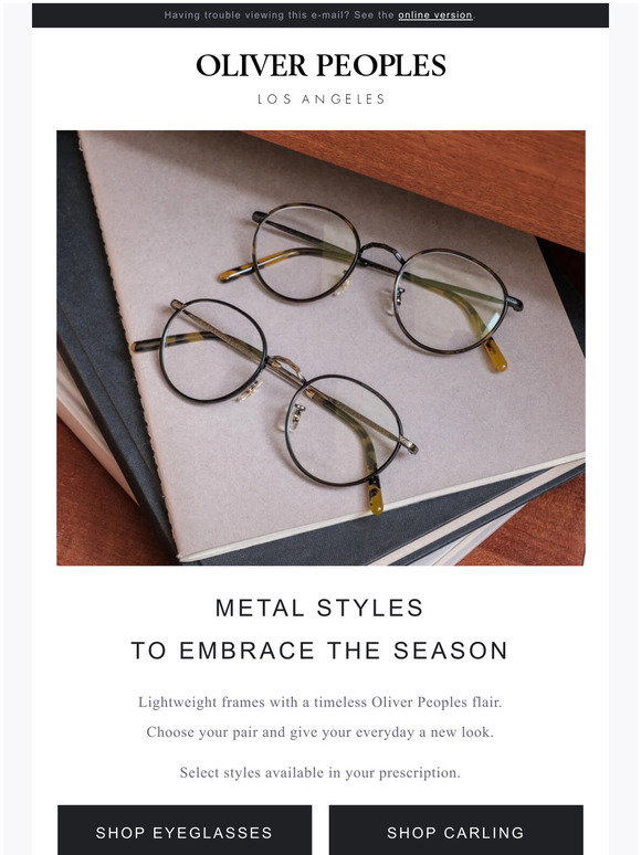 Oliver Peoples: Kick Off The New Season With The Perfect Styles | Milled