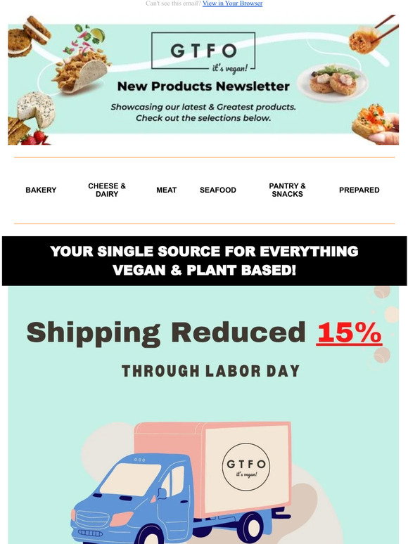 GTFO It's Vegan: SHIPPING REDUCED 15% THROUGH LABOR DAY! | Milled