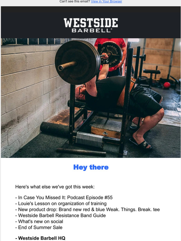 Westside Barbell: Westside Weekly - Guide to WSBB Resistance Bands | Milled