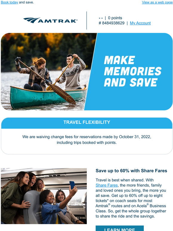 Amtrak: Save big with Share Fares, our student discount and more. | Milled