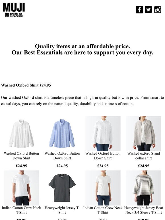 MUJI: MUJI Best Essentials Made for Everyone | Milled