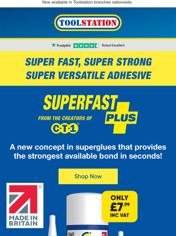 Toolstation: Superfast Plus | A new concept in superglue | Milled