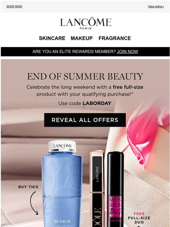 Lancôme US: Celebrate the Long Weekend with a Free Full-Size Gift! | Milled