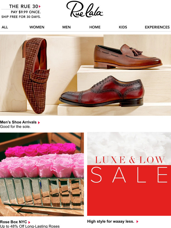 Rue La La: New Men’s Shoes • Up to 48% Off Rose Box NYC | Milled