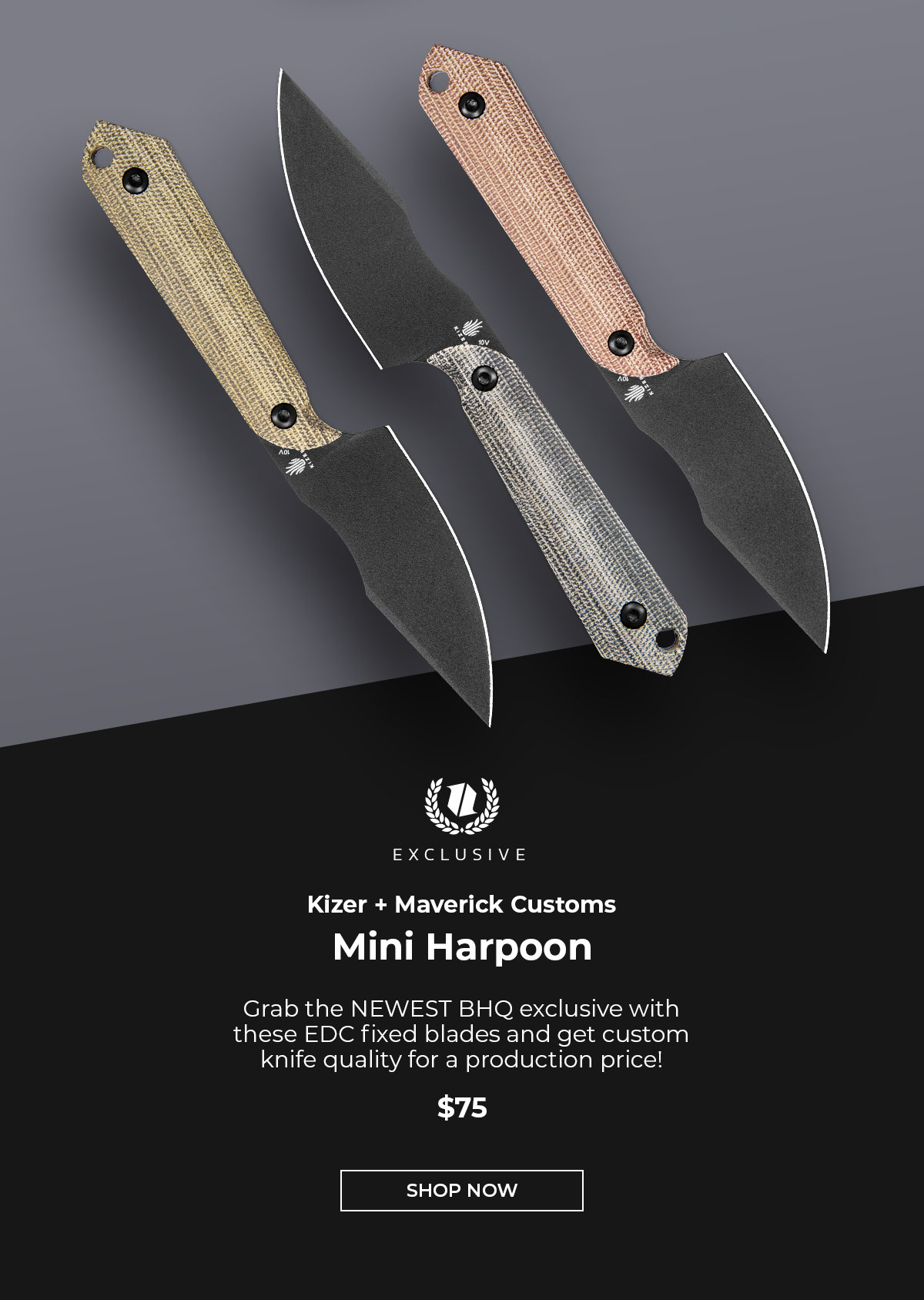 Blade HQ: Kizer + Maverick Customs Harpoon LIVE! | Milled