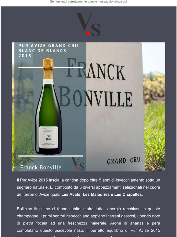 vinoso: RARITA'🕵️‍♀️ Franck Bonville - Champagne Pur Avize Grand Cru Blanc de Blancs 2015 | Milled