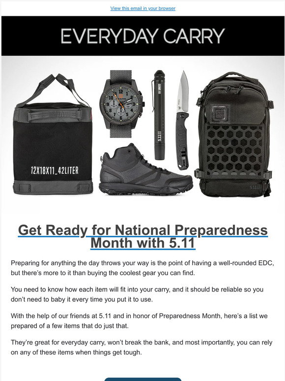 Everyday Carry: Gear Up for National Preparedness Month | Milled