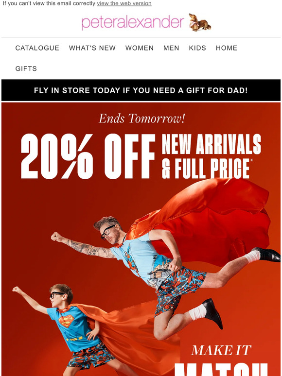 Peter Alexander: Father's Day is tomorrow! Fly in store to grab a gift ...