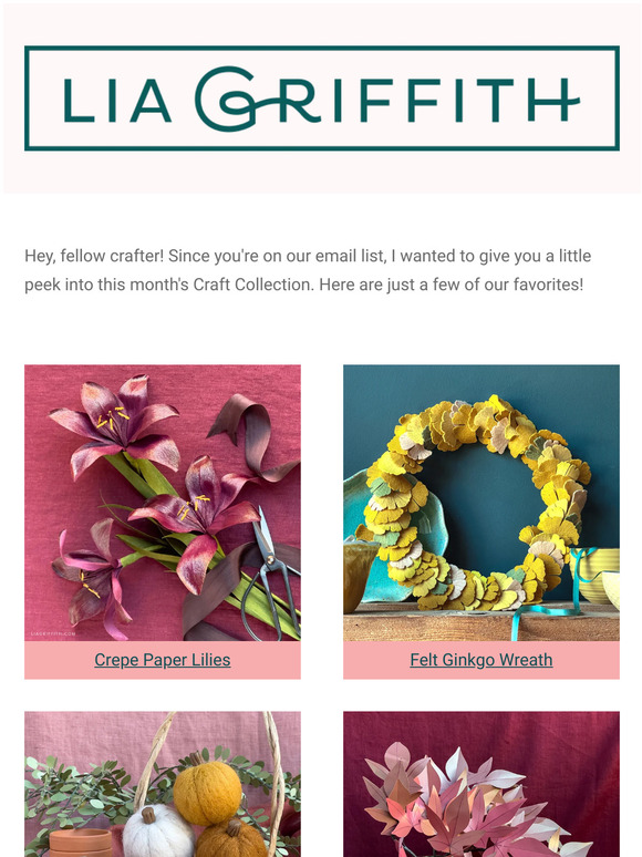 Lia Griffith: Our September Craft Collection is here! | Milled