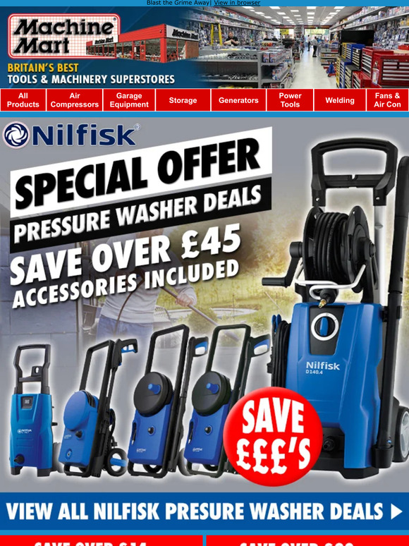 Machine Mart: Nilfisk Promo Pressure Washer Package Deals & Savings ...