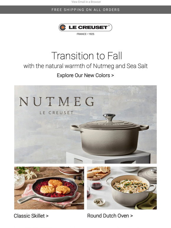 Le Creuset: Introducing Our Newest Color, Nutmeg | Milled
