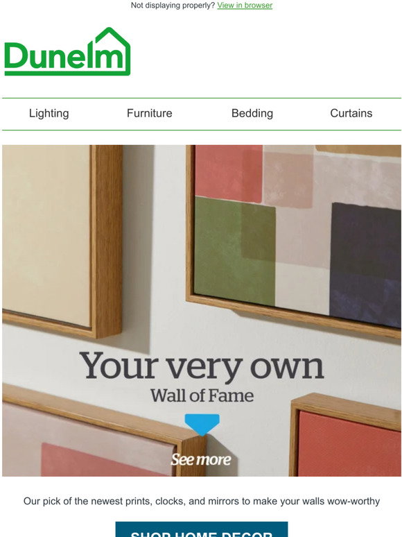 Dunelm: Wow, look at your walls! | Milled