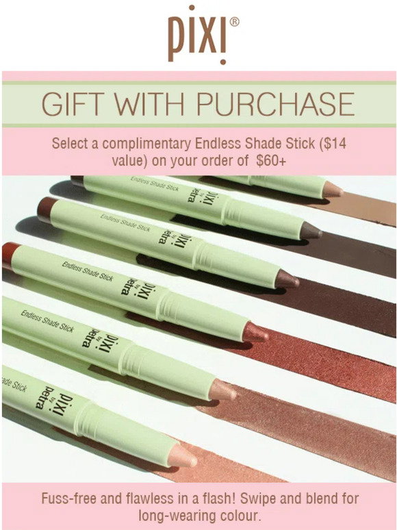 Pixi: Gift With Purchase: Budge-Proof Eye Colour! | Milled