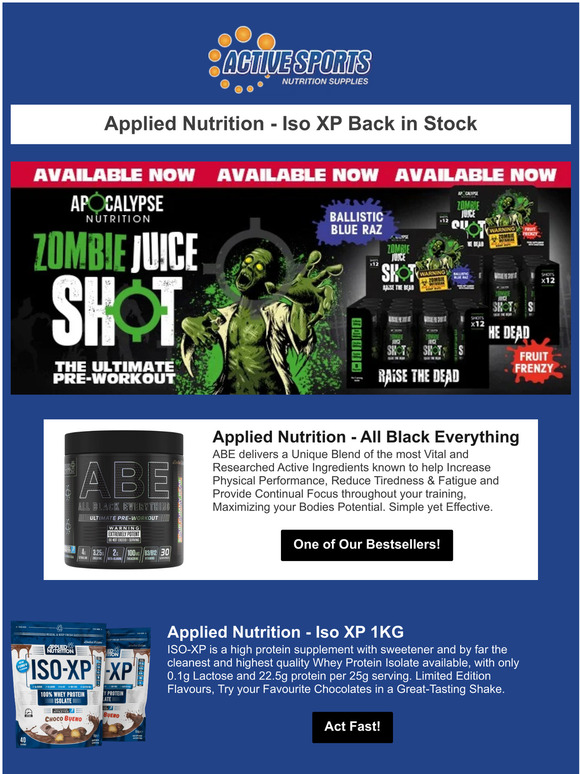 Active Sports Nutrition: Applied Nutrition Highlights! | Milled