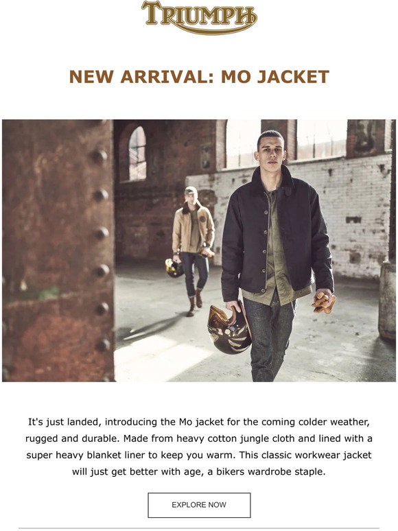 Triumph Motorcycles: New Arrival: Mo Jacket | Milled