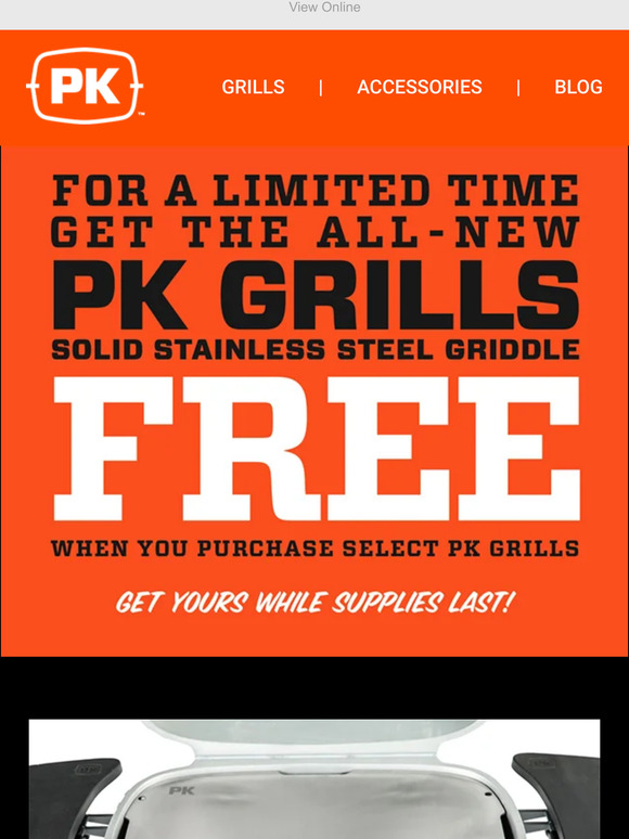 PK Grills: FREE Griddle + FREE Shipping. For a limited time | Milled