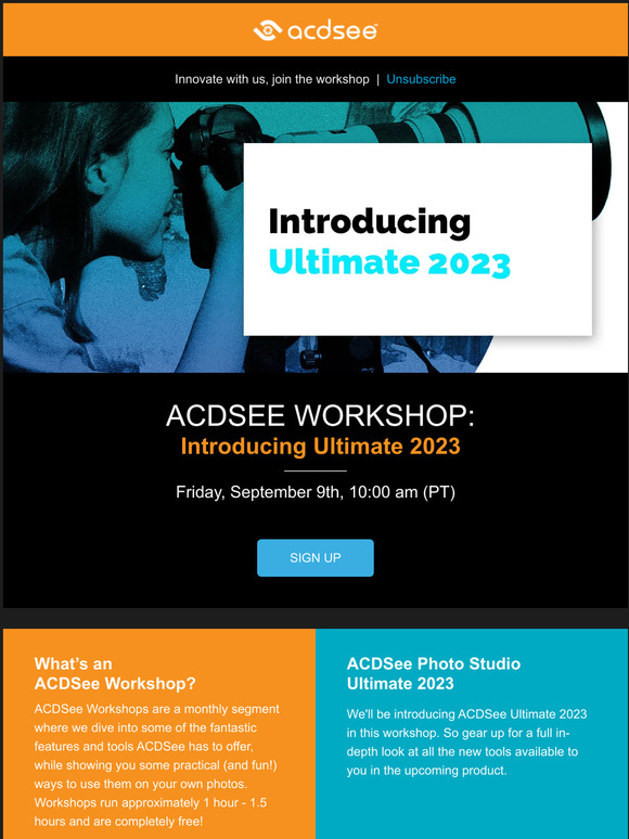 ACD Systems - DE: Join us for a FREE workshop and preview featuring ACDSee 2023!! | Milled