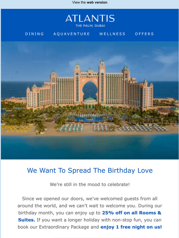 Atlantis The Palm: We’re Celebrating Our Birthday With A Sale! | Milled