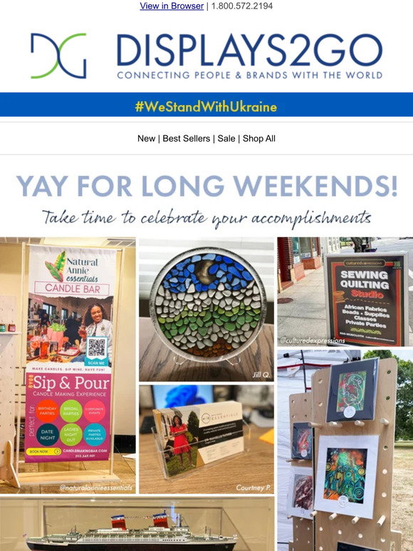 Displays2go: Cheers to YOU & Long Weekends! | Milled