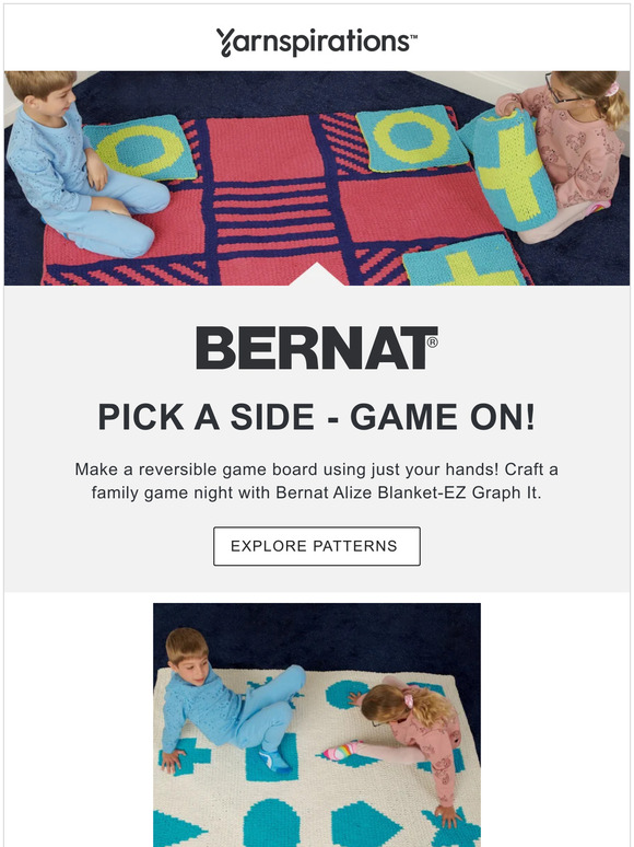 Yarnspirations: Game On! 10 NEW reversible Bernat patterns inside | Milled