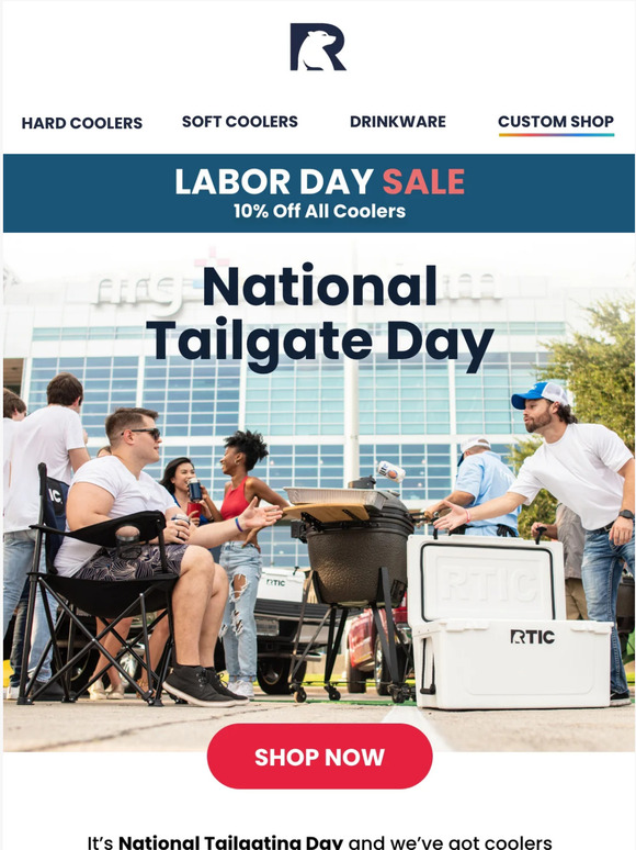 RTIC: Celebrate National Tailgating Day with 10% OFF Coolers! | Milled