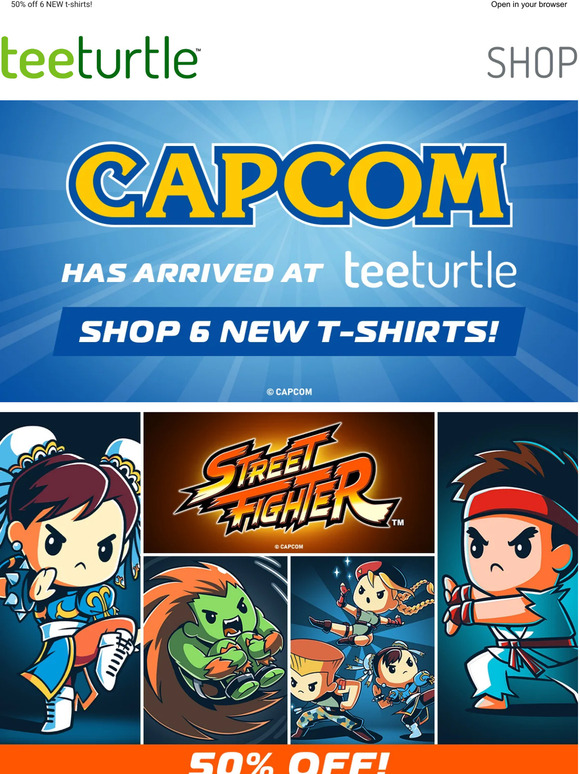 TeeTurtle: 🎮CAPCOM t-shirts are here! | Milled