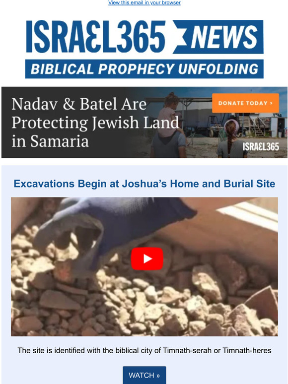 Israel365: Excavations Begin at Joshua’s Home and Burial Site and Today ...