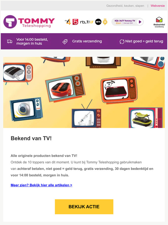 Tommy Teleshopping: Ontdek de 10 toppers van deze week! | Milled