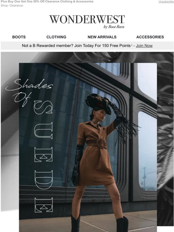 Boot Barn: Timeless Suede Dresses & Skirts | Milled