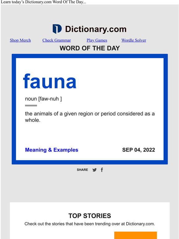 Dictionary Fauna Word Of The Day Milled dictionary-fauna-word-of-the-day-milled