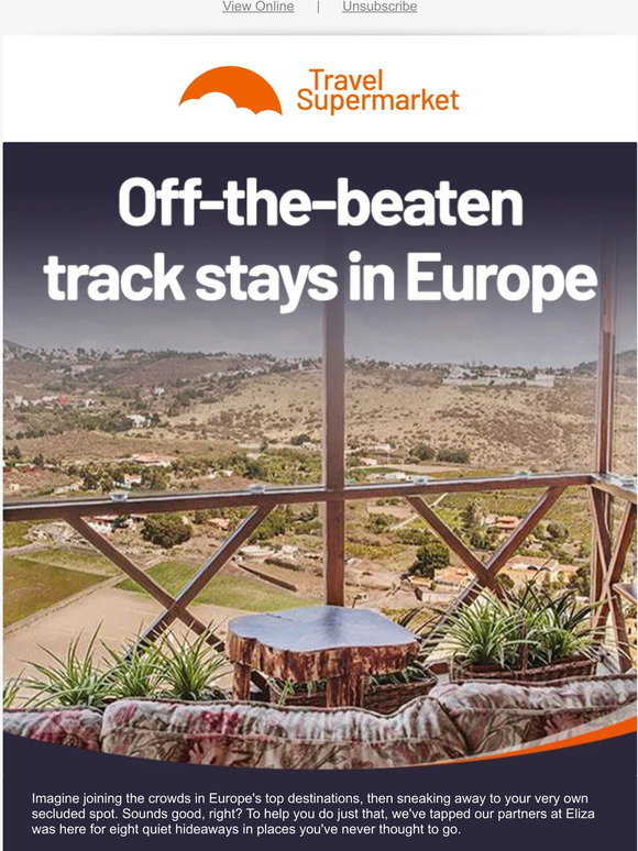 TravelSupermarket: 8 off-the-beaten-track stays in Europe 😎 | Milled