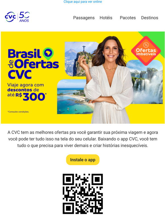 CVC: 📱 Baixe o APP CVC e garanta as MELHORES OFERTAS do Brasil de ...