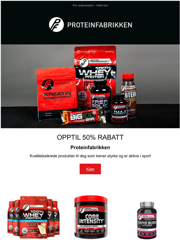 Proteinfabrikken: Last call ⏳ opptil 50% på Proteinfabrikken | Milled
