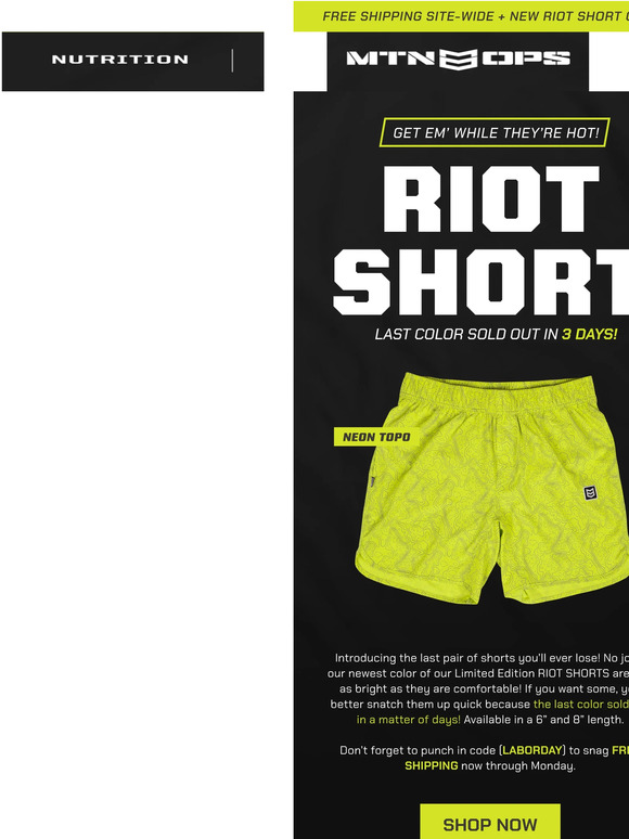 MTN OPS: OUR BRIGHTEST SHORTS EVER! 😎 | Milled