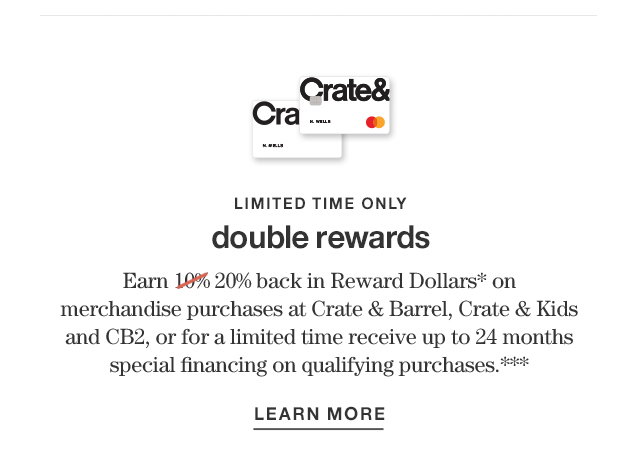 Crate and Barrel: O.M.G. Up to 55%(!) Off + Double Rewards | Milled