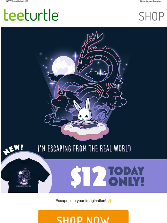 TeeTurtle: Fantasy > reality 📚 | Milled