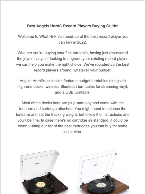 AngelsHorn: Best Turntables 2022: Best Angels Horn® Record Players for ...