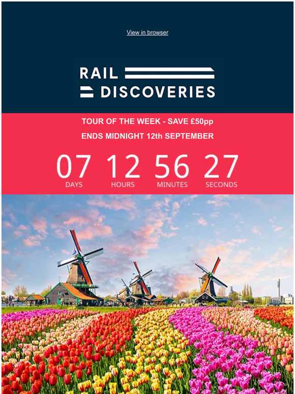 Rail Discoveries: Tour of the week: SAVE £50pp on The Netherlands in ...