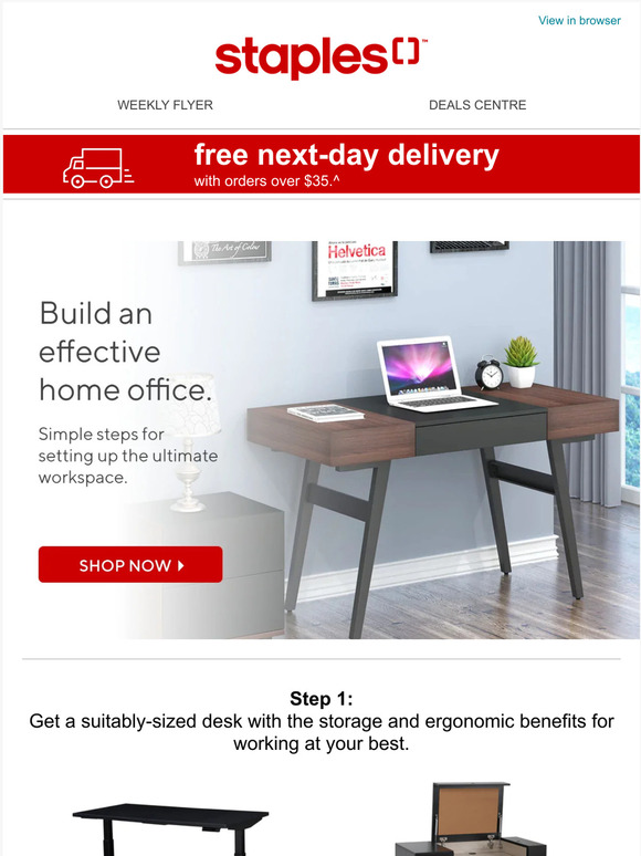 Staples: Build an effective home office. | Milled