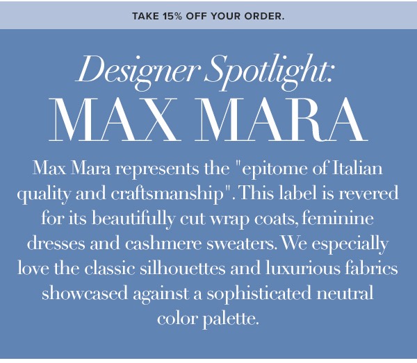 Halsbrook: Designer Spotlight: Max Mara | Milled