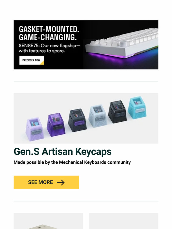 Drop: Gen.S Artisan Keycaps, Retro PC GaN Fast Charger, Drop + Zambumon ...